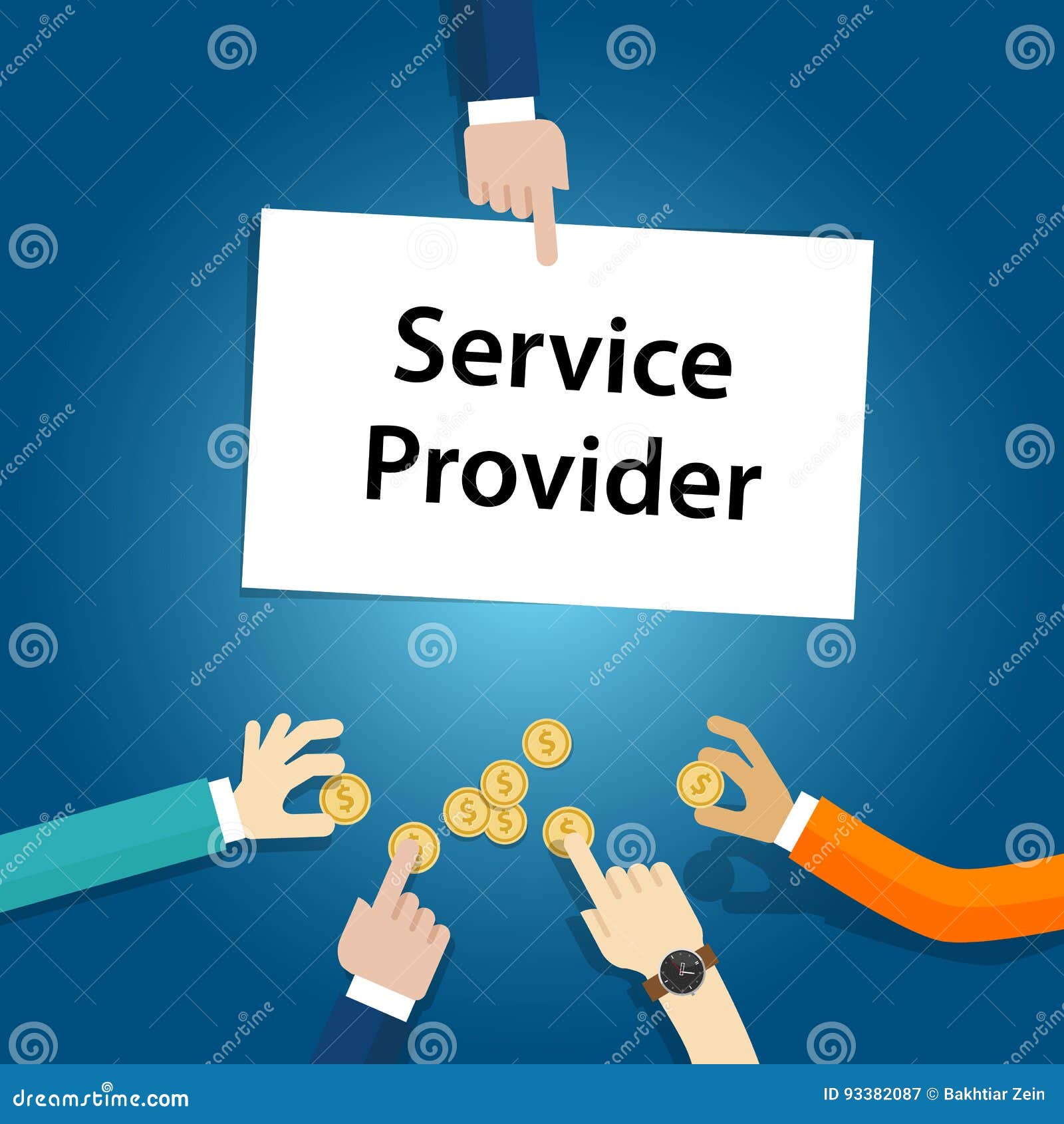 Service Provider User Customer Pay Fees for the Company Stock Vector ...