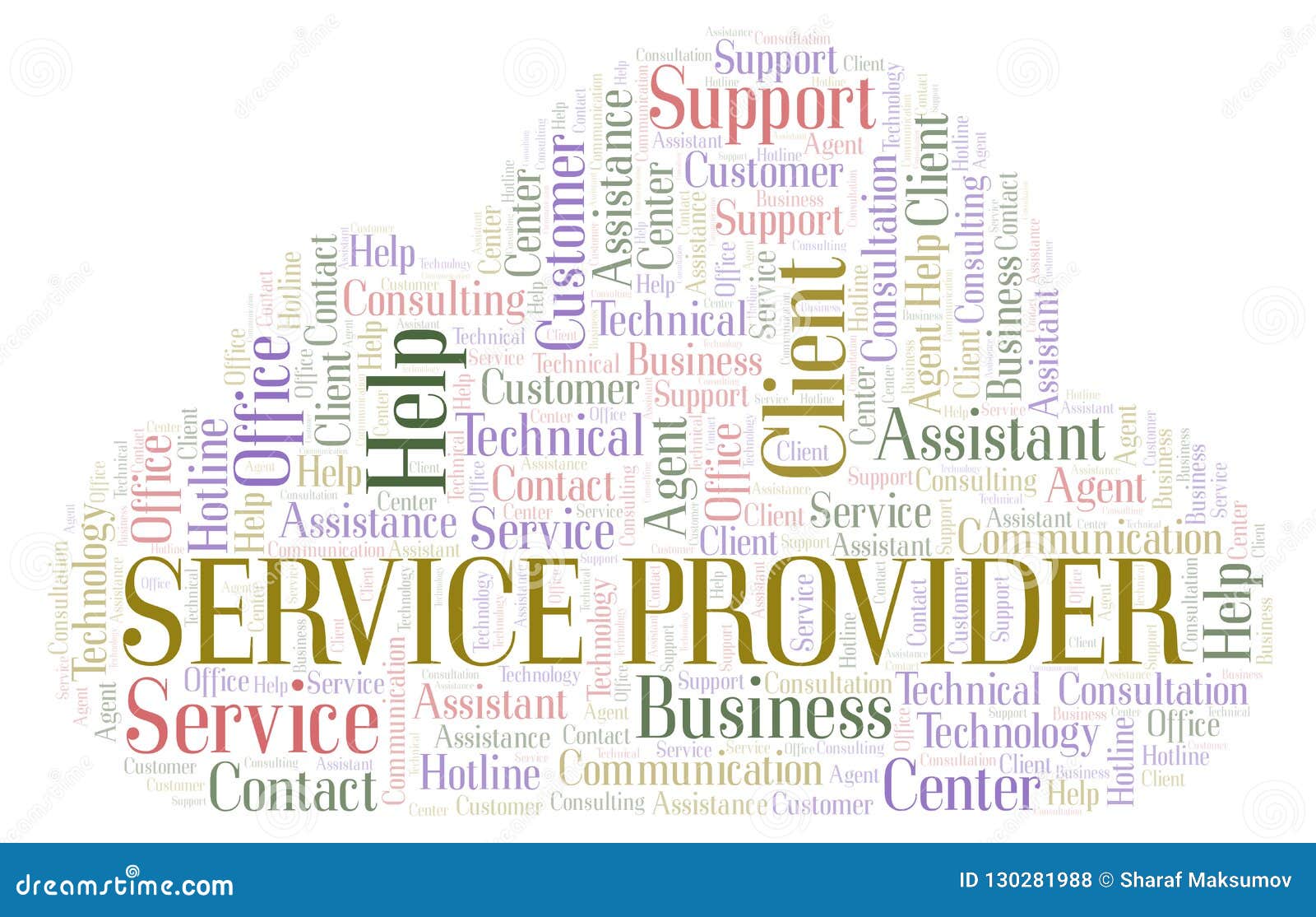 Service Provider Word Cloud. Stock Illustration - Illustration of ...