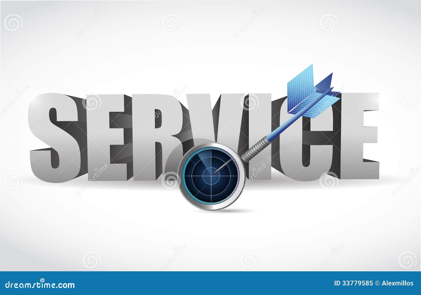 Service and Radar Target Illustration Design Stock Illustration ...