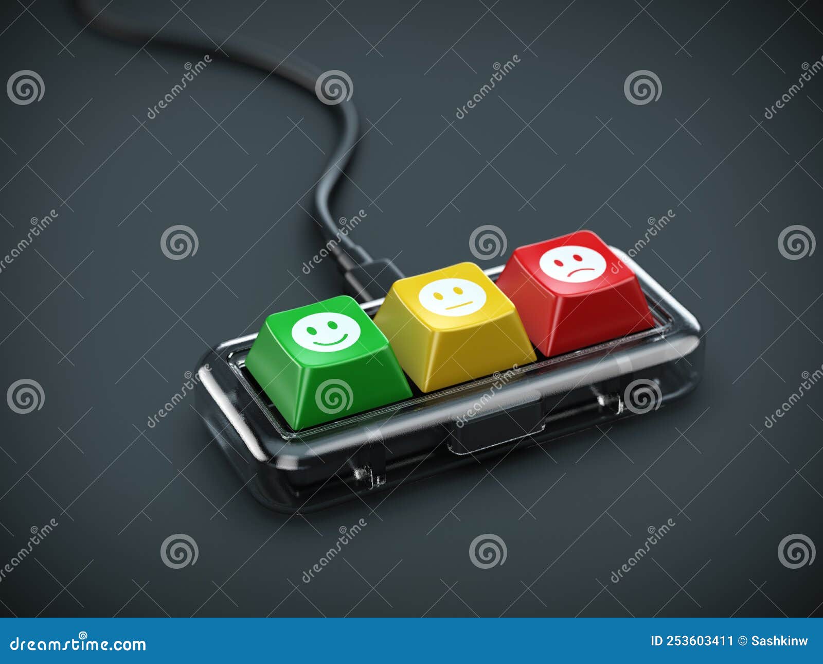 Service Rating, Satisfaction Concept. Mini Keyboard with Satisfaction ...