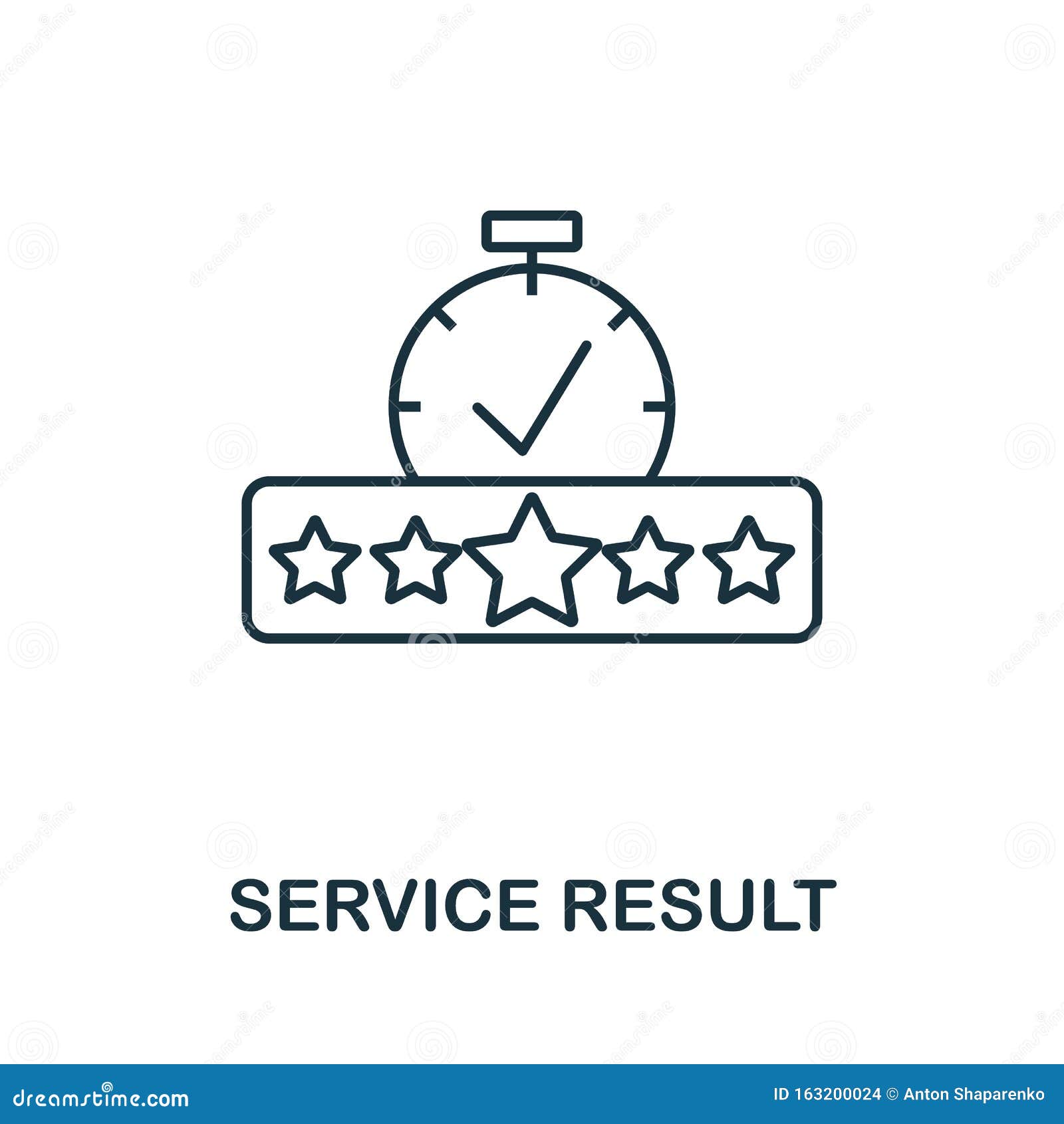 Service Result Icon Outline Style. Thin Line Creative Service Result ...