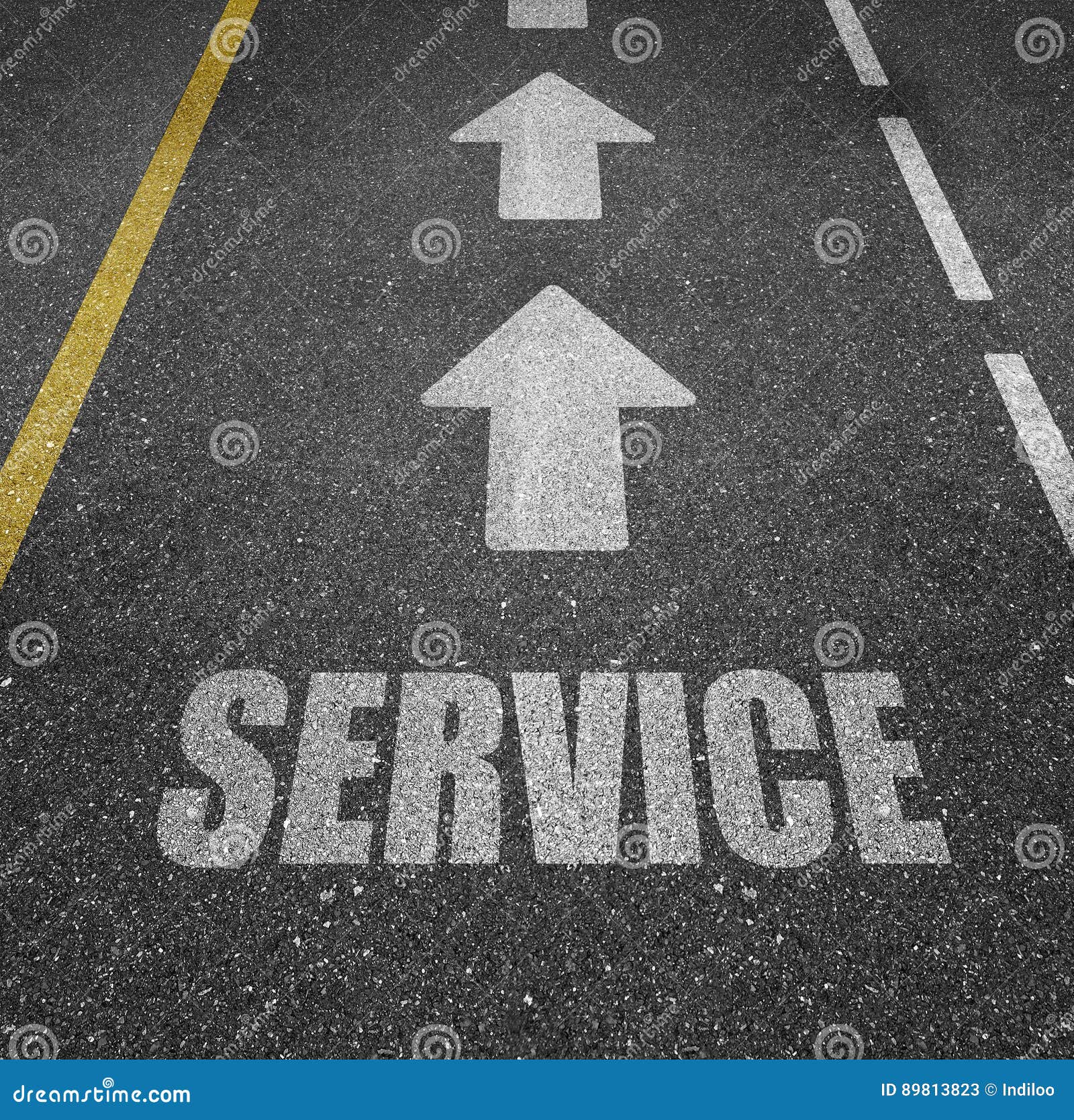 Service road marking stock image. Image of indicating - 89813823