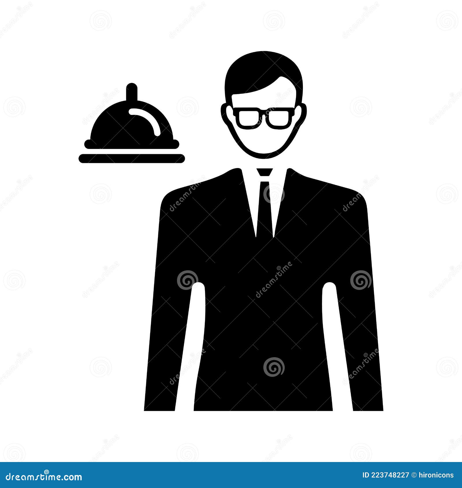 Service, Servant Icon. Black Vector Graphics Stock Vector ...