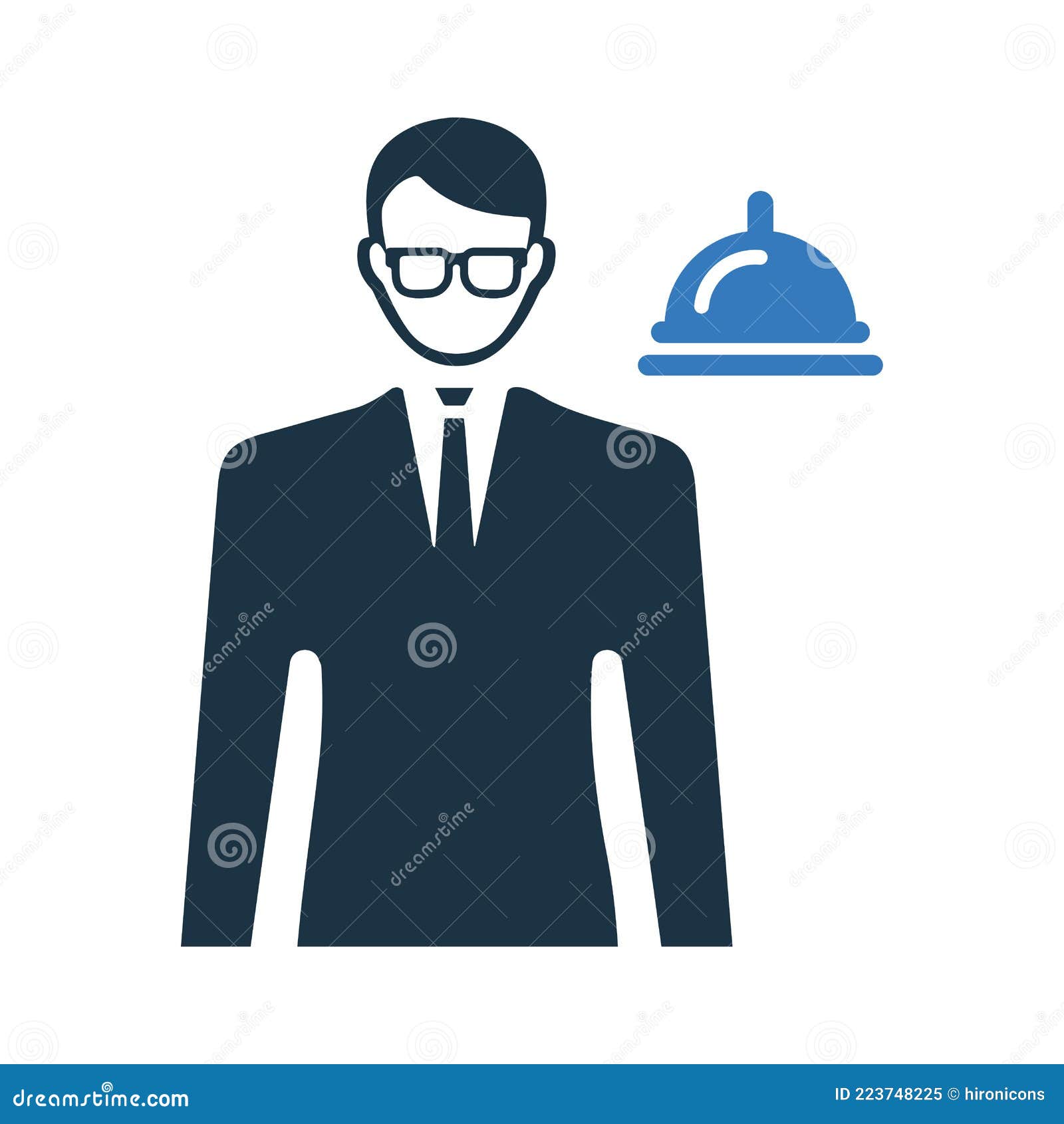 Service, Servant Icon. Simple Editable Vector Illustration Stock Vector ...