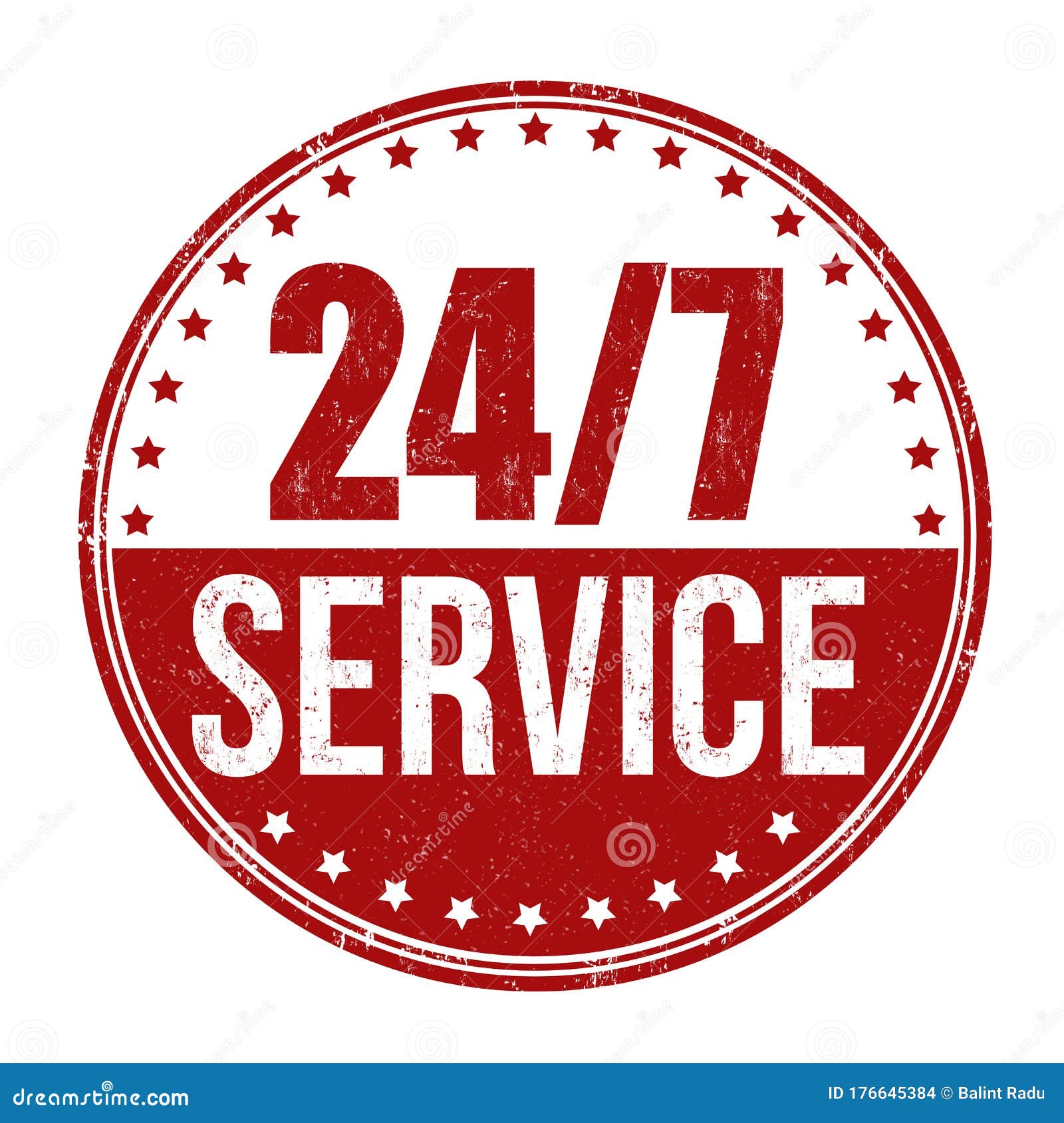 24/7 service sign or stamp stock vector. Illustration of assistance ...