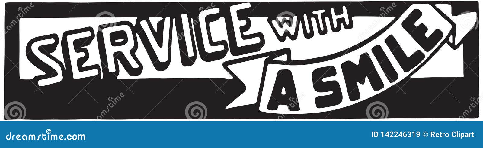 Service with a Smile 2 stock illustration. Illustration of graphics ...
