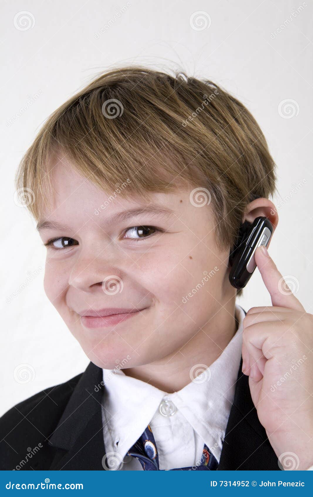 Service with a smile stock photo. Image of child, headset - 7314952