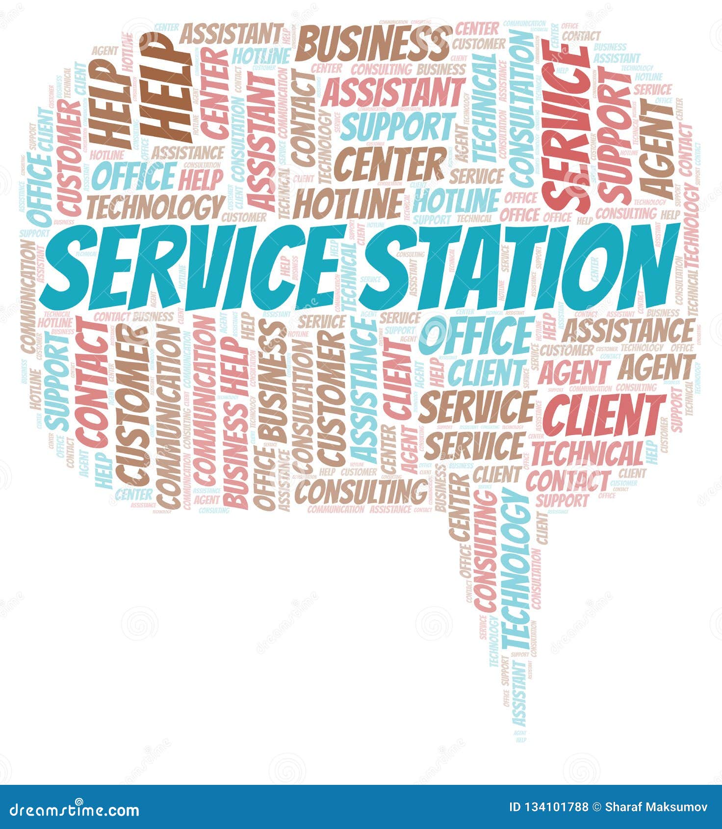 Service Station word cloud stock illustration. Illustration of station ...
