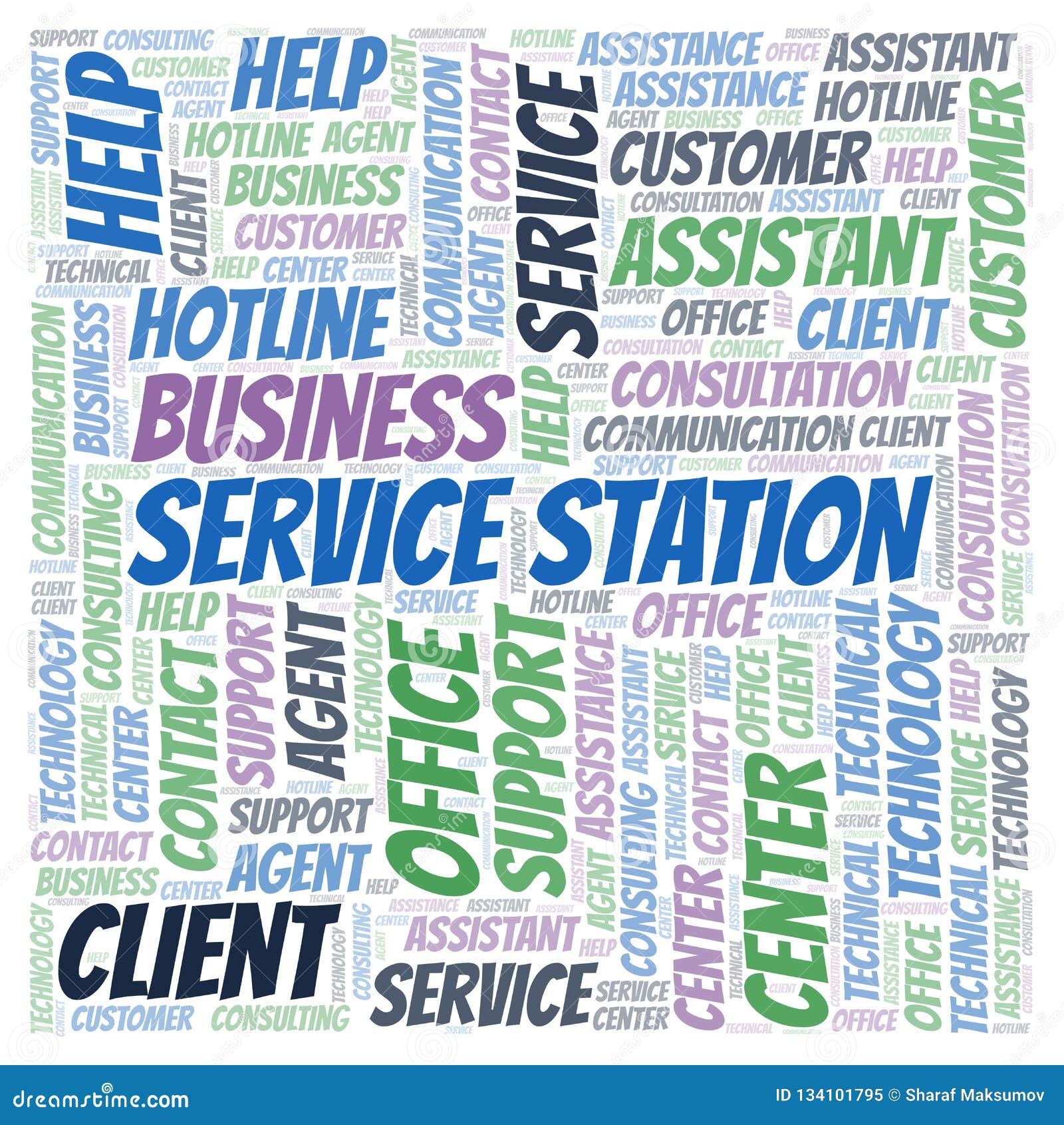 Service Station word cloud stock illustration. Illustration of ...