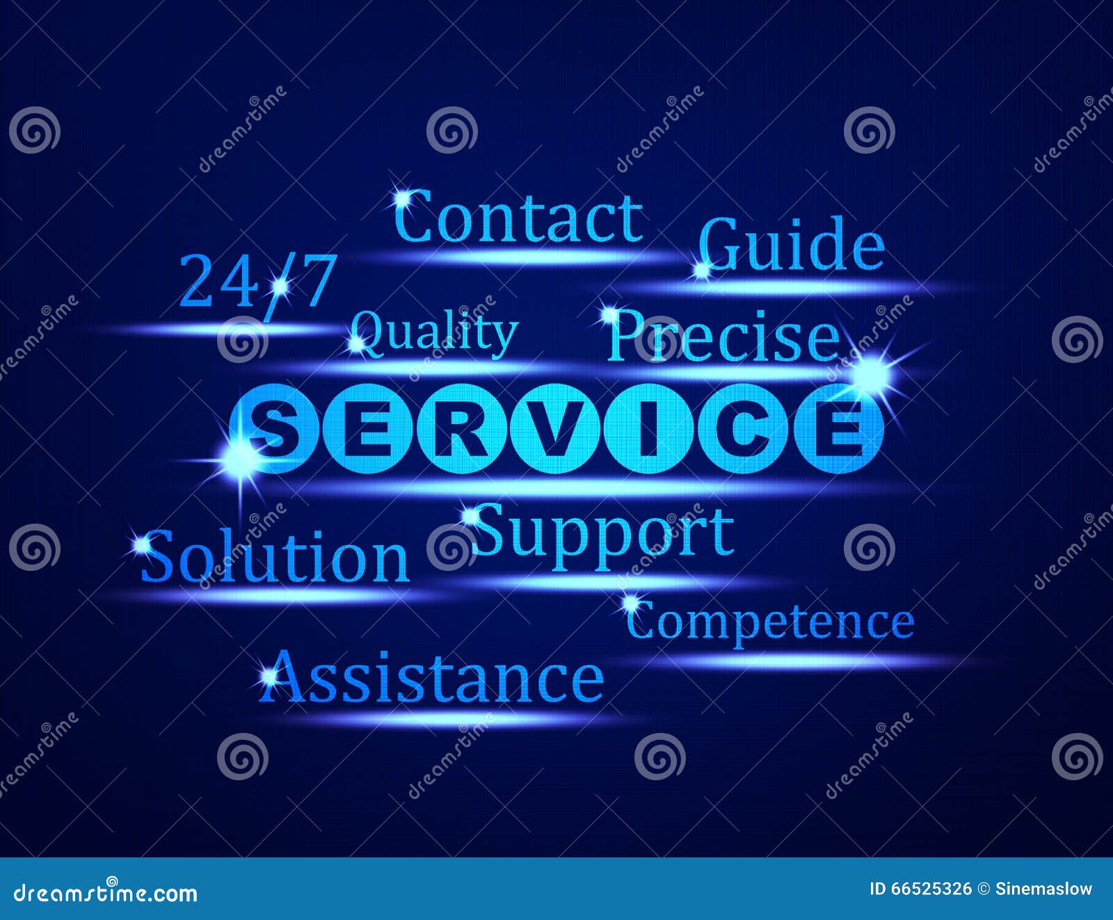 Service,Support,Assistance Word Concept Stock Illustration ...