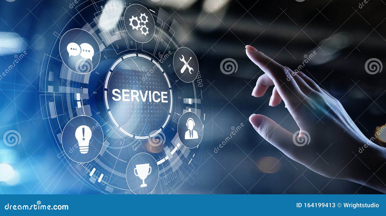 Service Support Customer Help Call Center Business Technology Button on ...