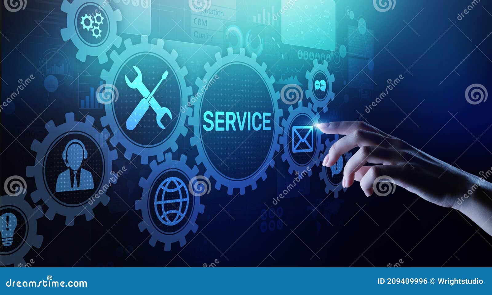 Service Support Customer Help Call Center Business Technology Button on ...