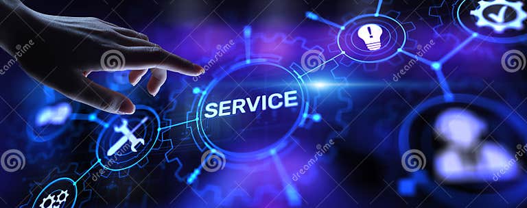 Service Support Customer Help Call Center Business Technology Button on ...