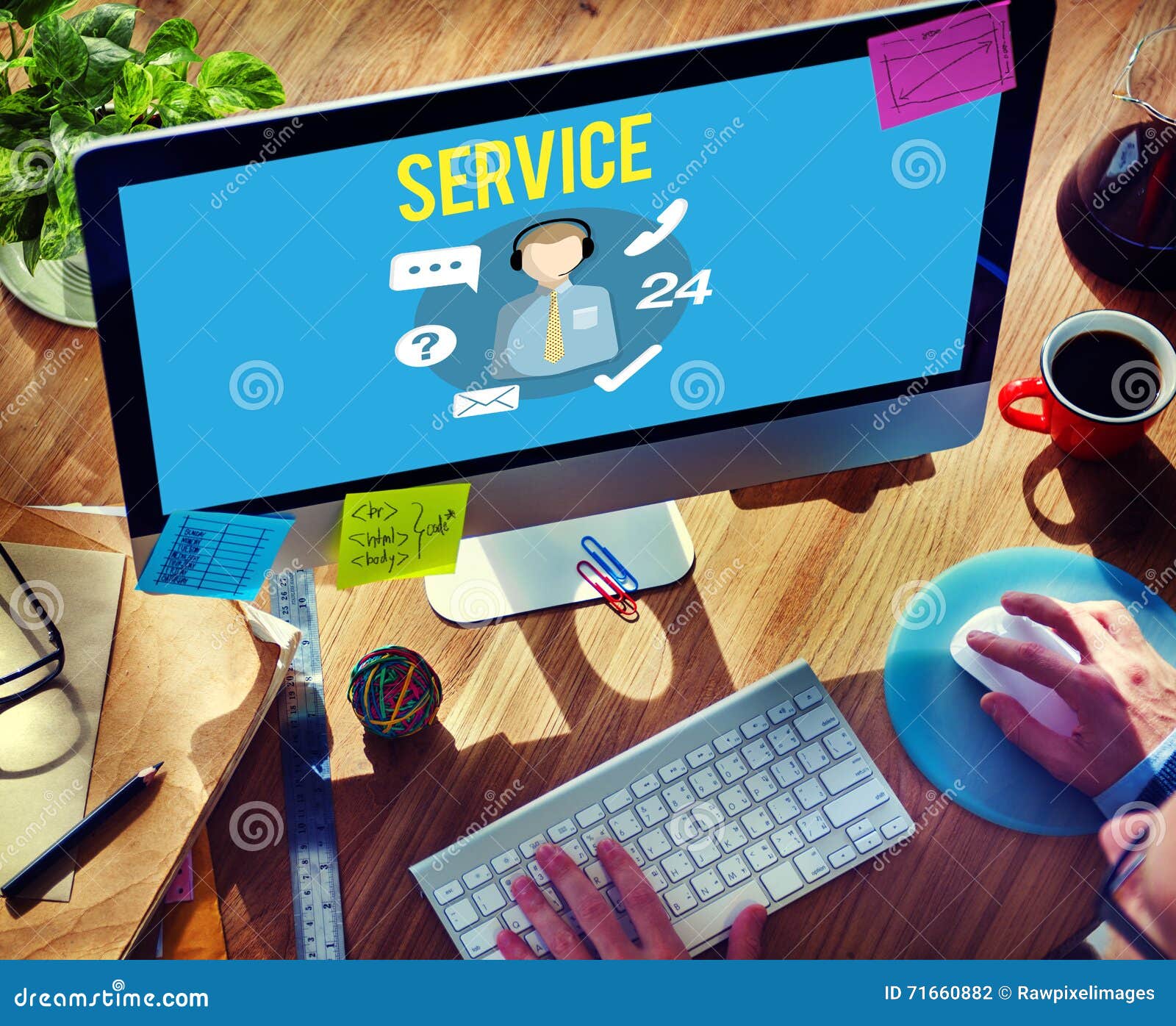Service Support Helping Hands Service Industry Concept Stock Photo ...