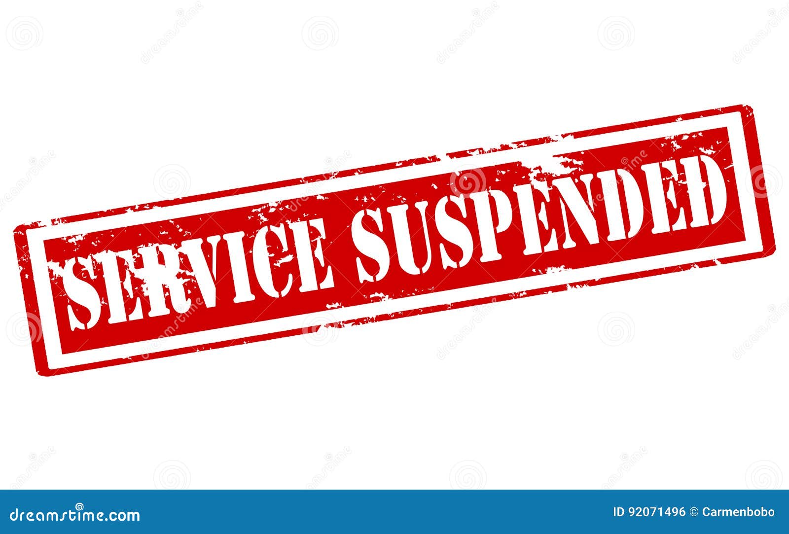 Service suspended stock illustration. Illustration of stamp - 92071496