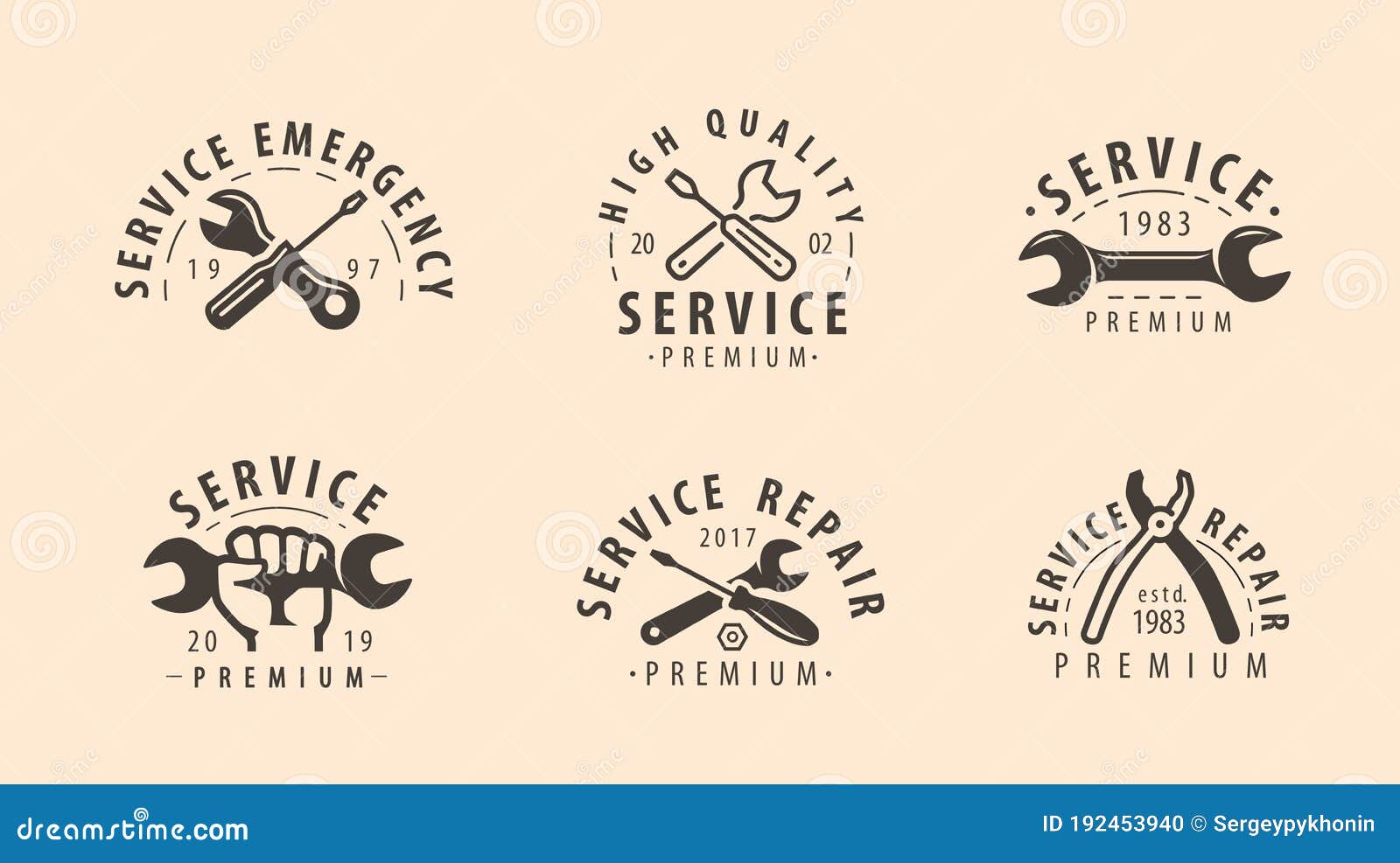 Service Symbol or Logo. Repair Work, Maintenance Concept Stock Vector ...