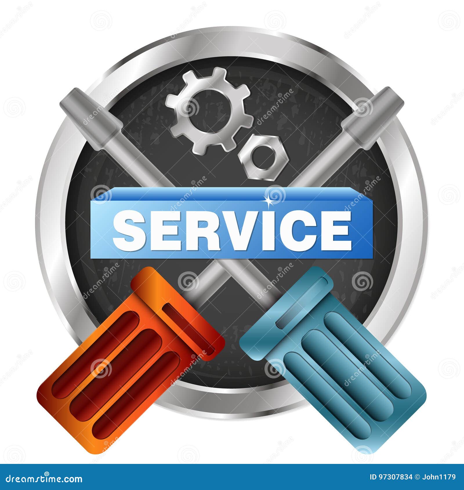 Service symbol tool stock vector. Illustration of white - 97307834