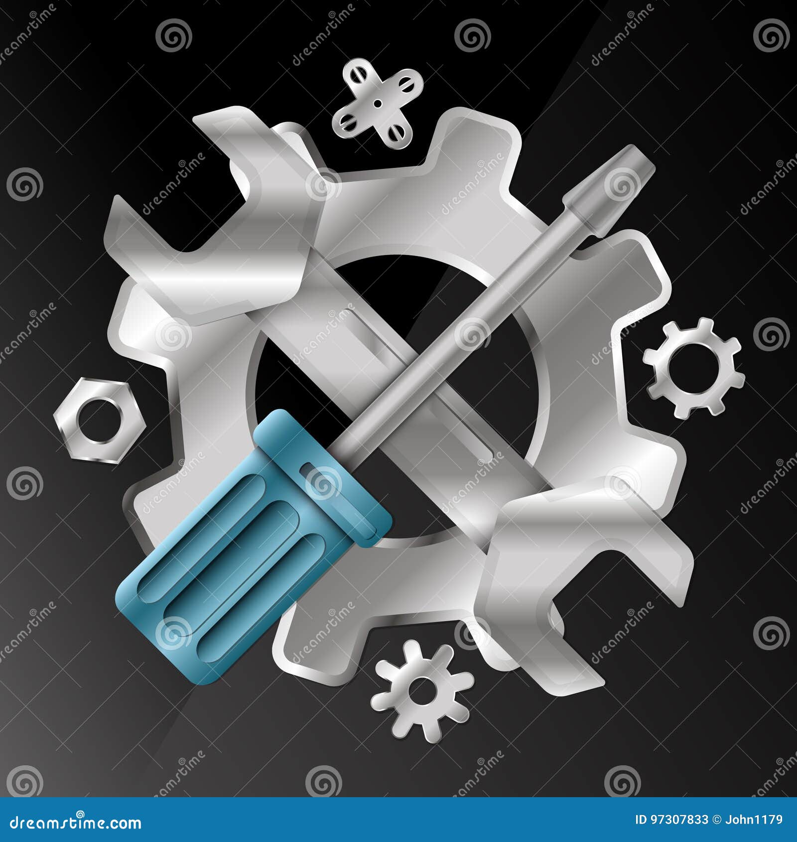 Service symbol vector stock vector. Illustration of wheel - 97307833