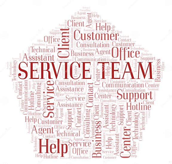 Service Team word cloud. stock illustration. Illustration of white ...