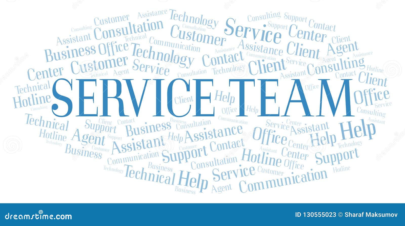 Service Team word cloud. stock illustration. Illustration of hotline ...