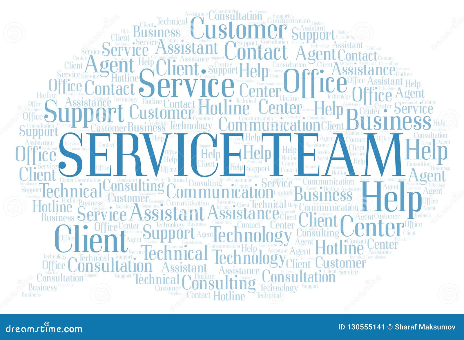 Service Team word cloud. stock illustration. Illustration of support ...