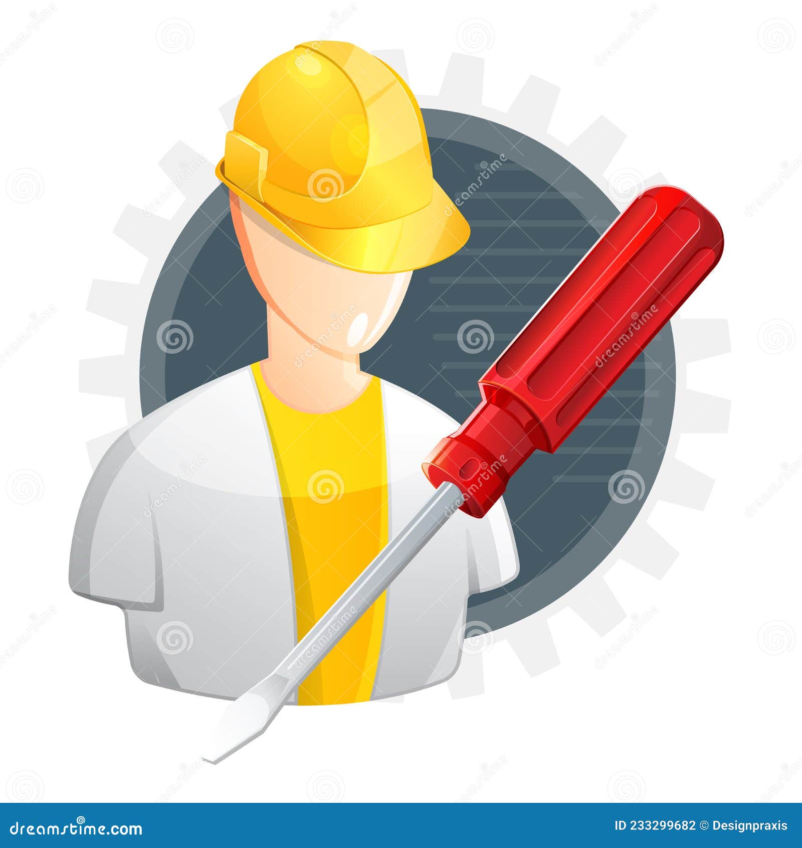 Service Technician Icon stock illustration. Illustration of manual ...