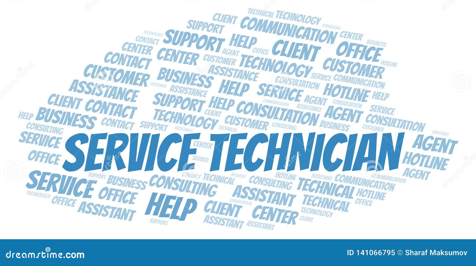 Service Technician Word Cloud Stock Illustration - Illustration of ...