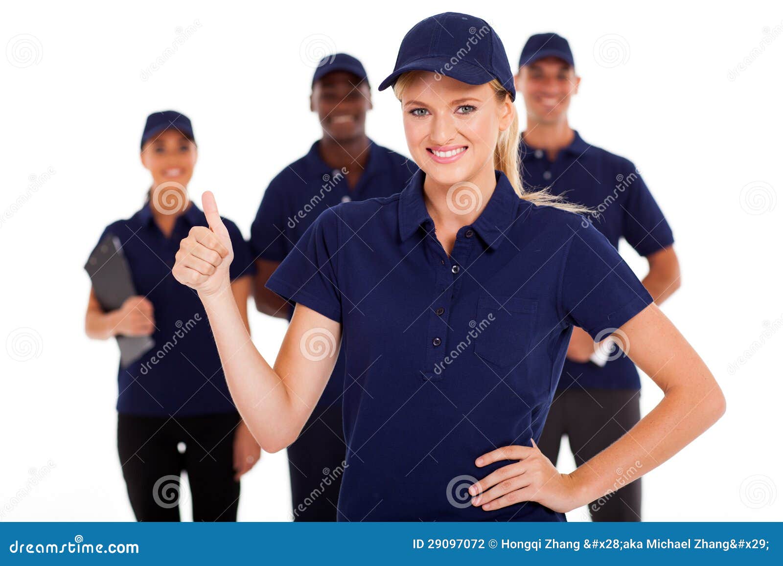 Service thumb up stock photo. Image of group, smiling - 29097072