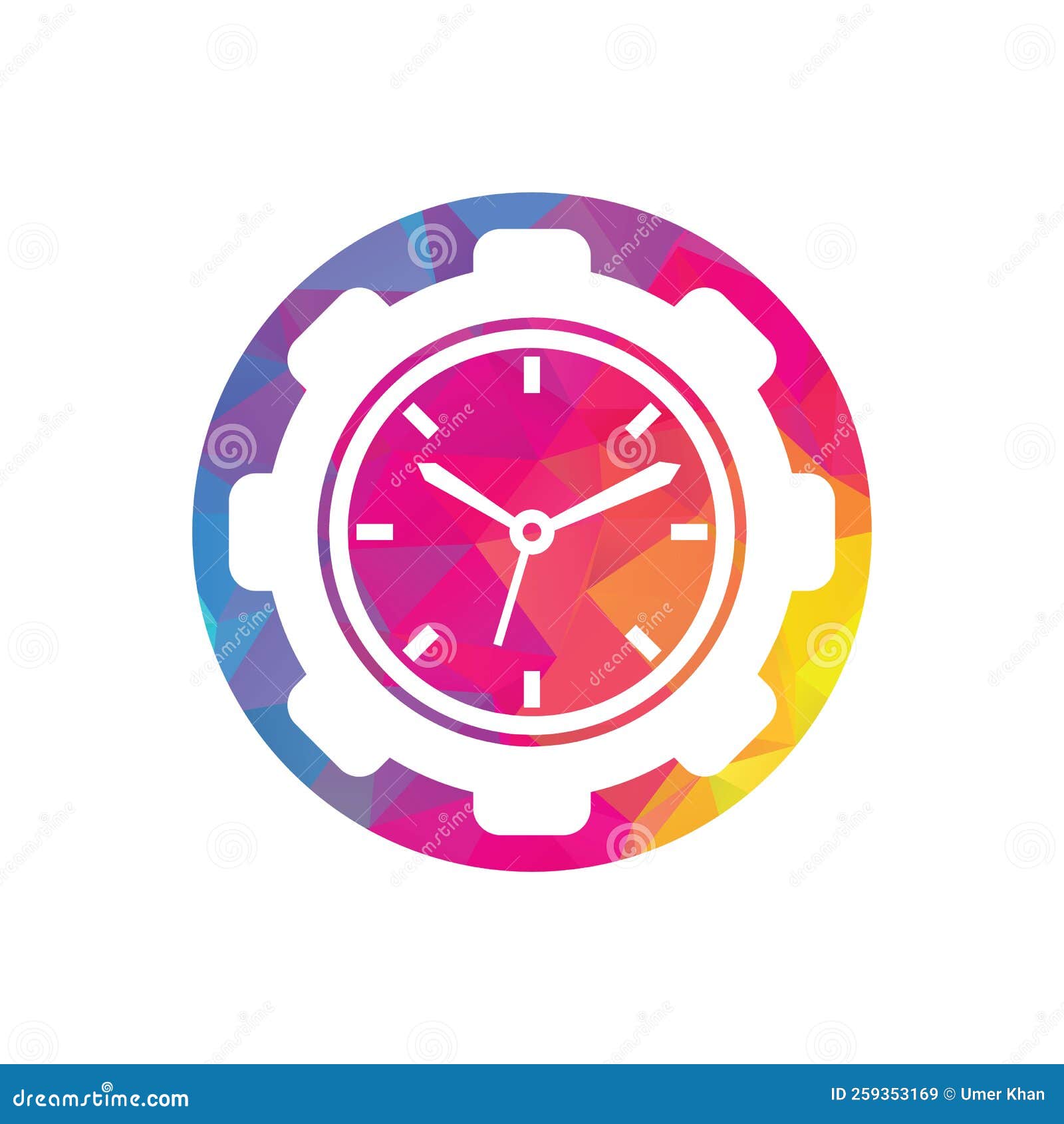 Service Time Vector Logo Design. Stock Vector - Illustration of machine ...