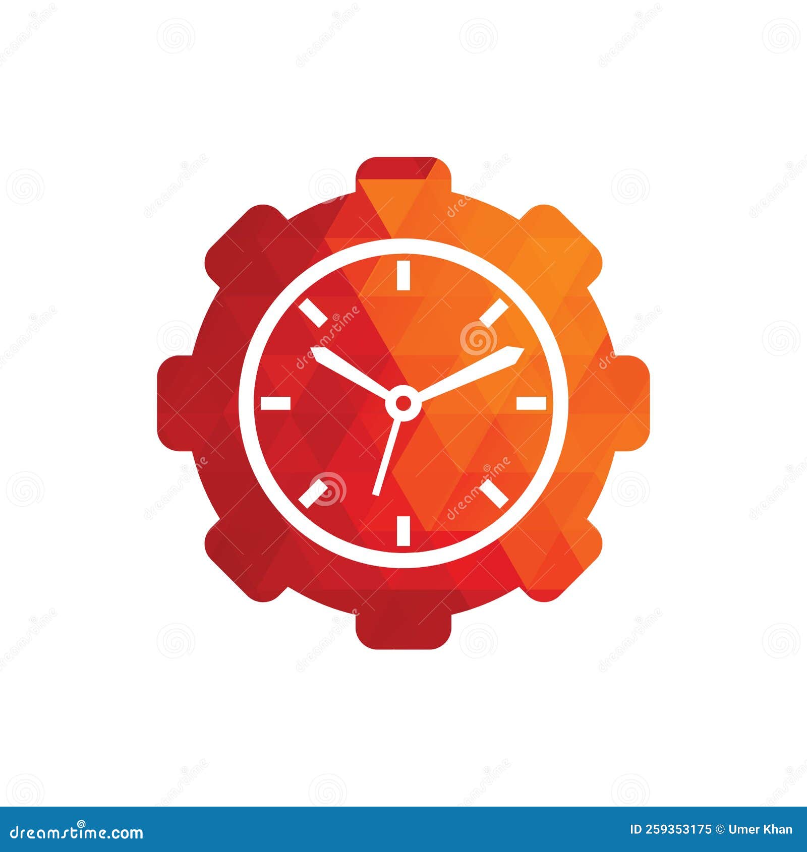 Service Time Vector Logo Design. Stock Vector - Illustration of ...