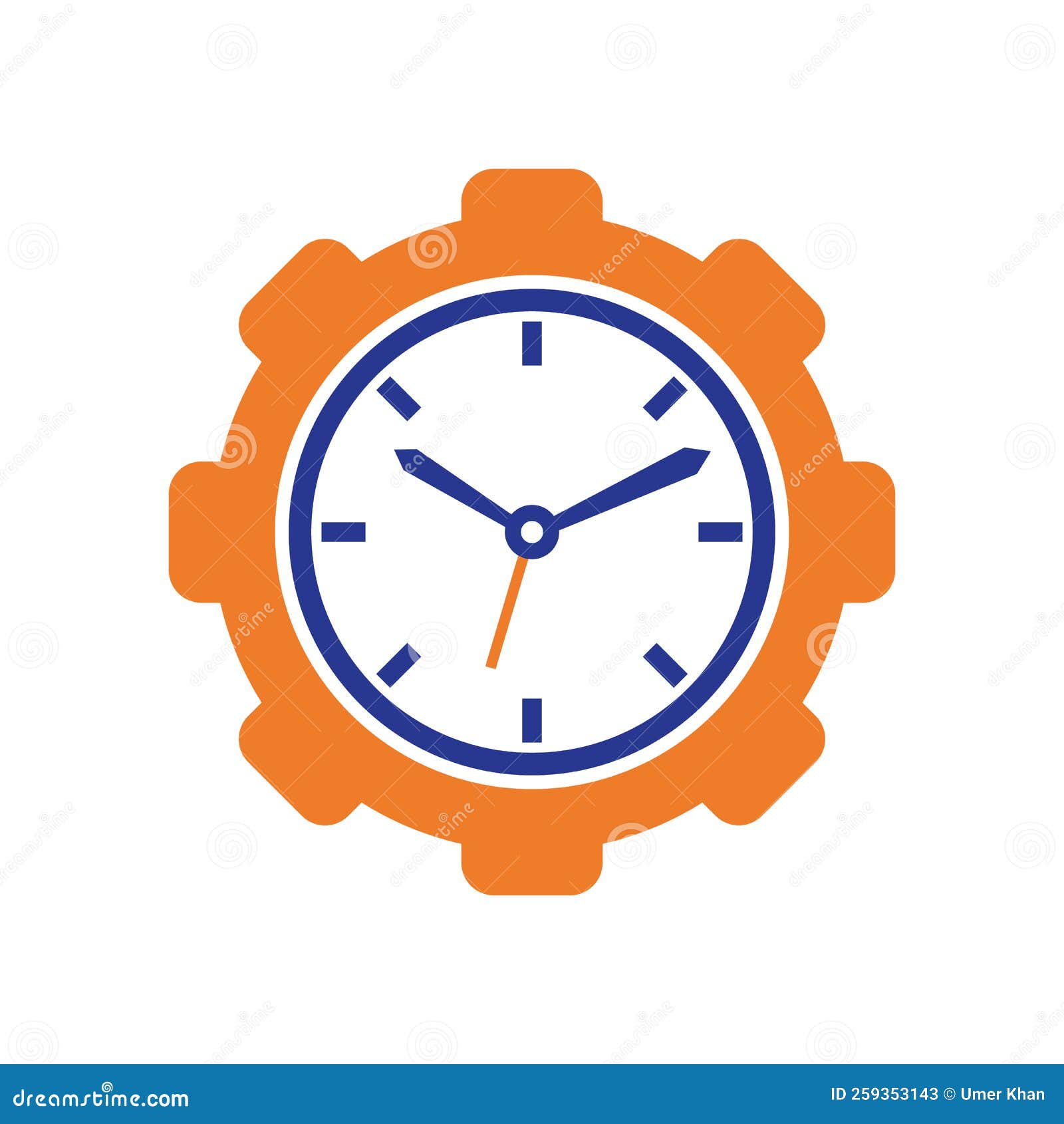 Service Time Vector Logo Design. Stock Vector - Illustration of ...