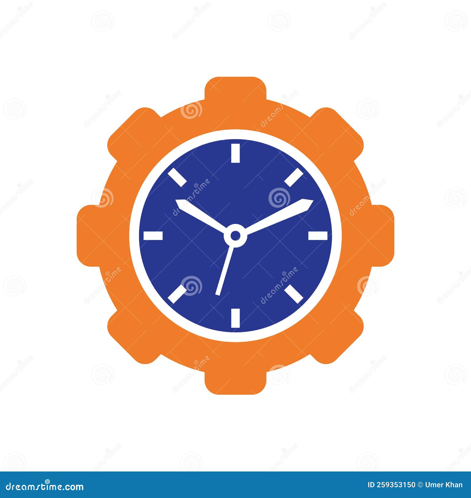 Service Time Vector Logo Design. Stock Vector - Illustration of ...
