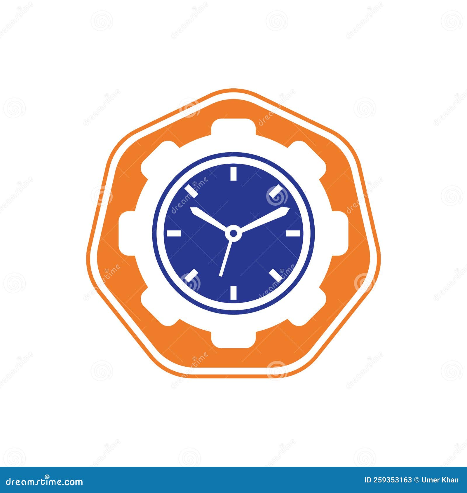 Service Time Vector Logo Design. Stock Vector - Illustration of machine ...