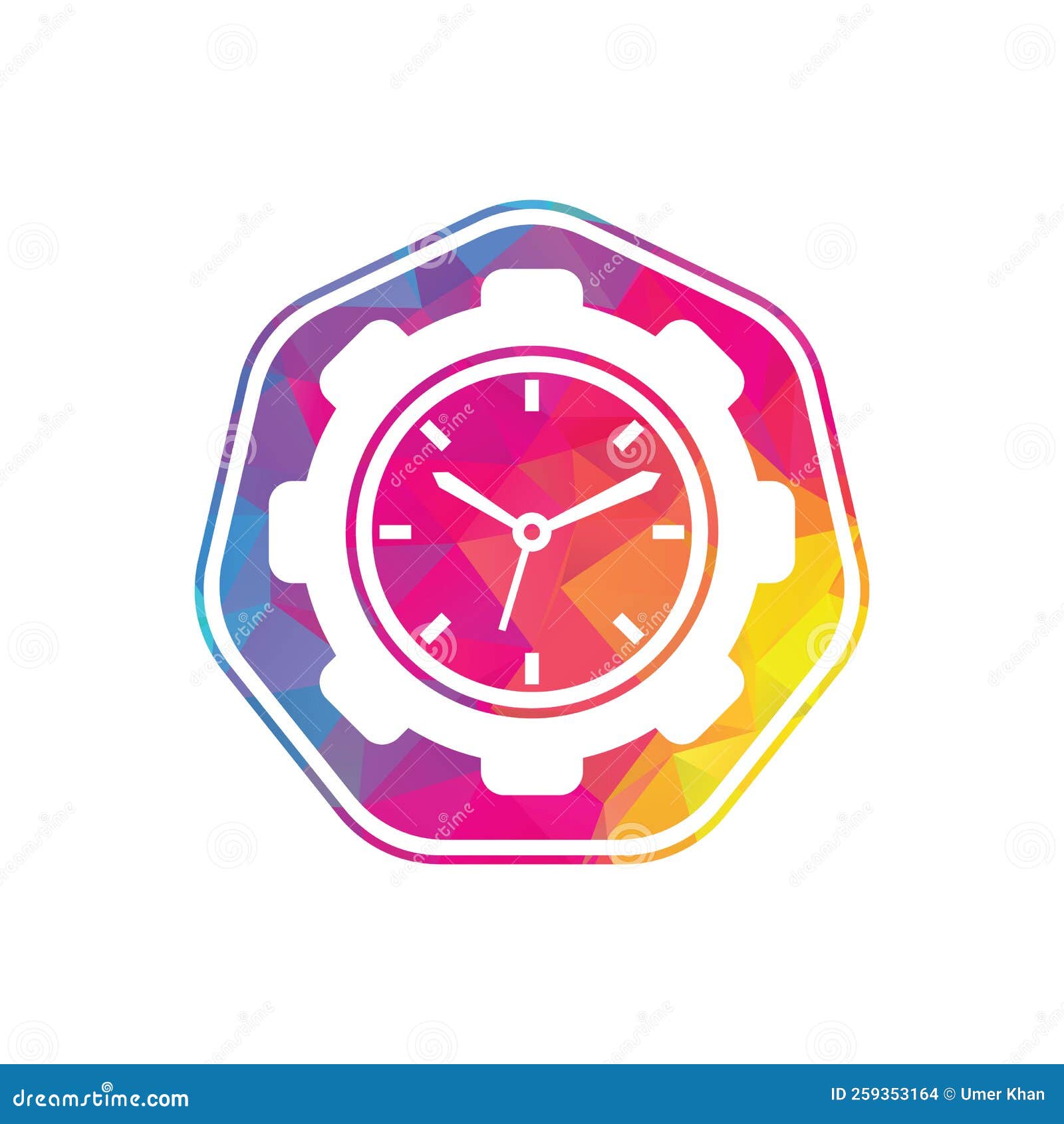 Service Time Vector Logo Design. Stock Vector - Illustration of ...