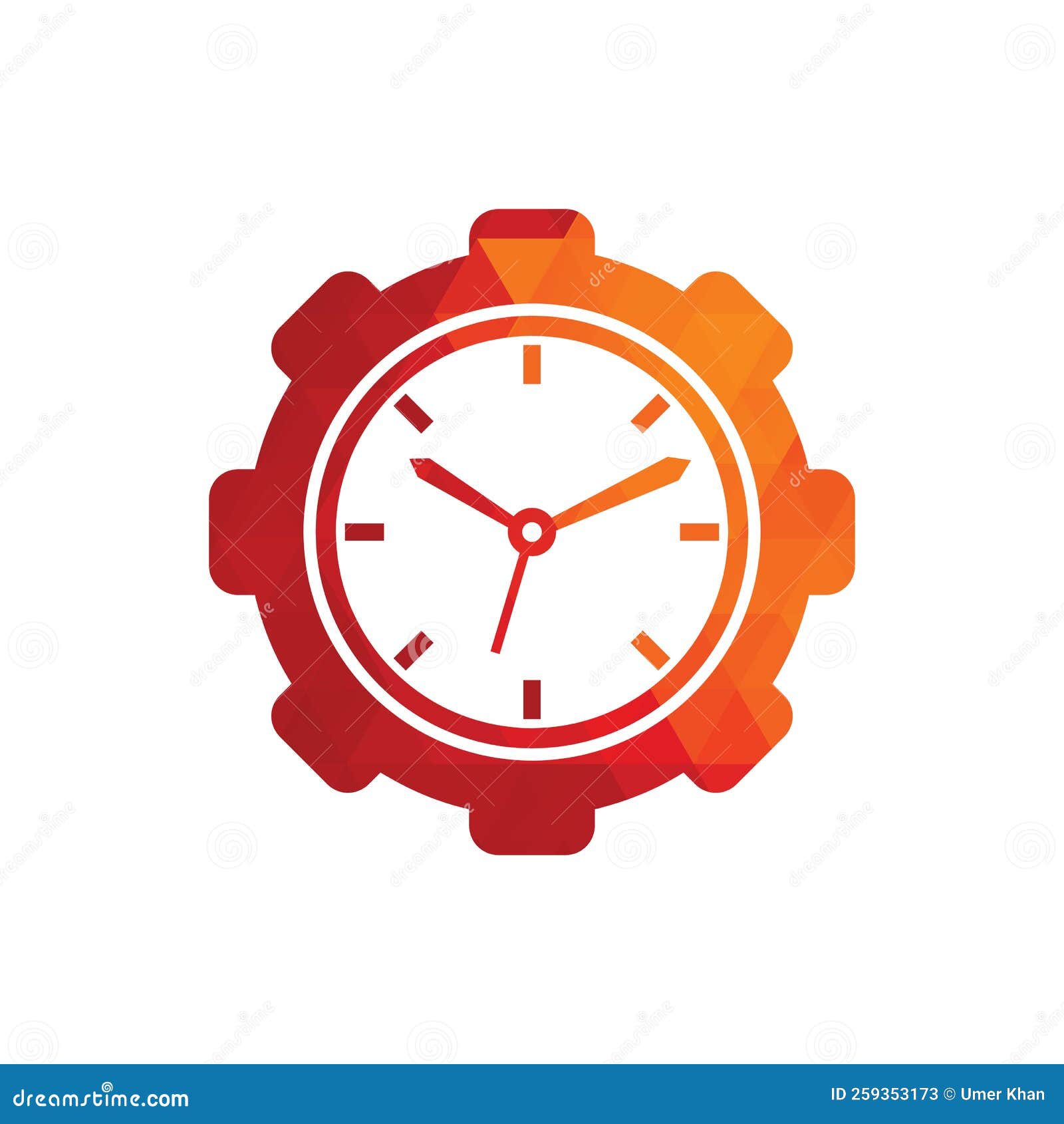 Service Time Vector Logo Design. Stock Vector - Illustration of factory ...