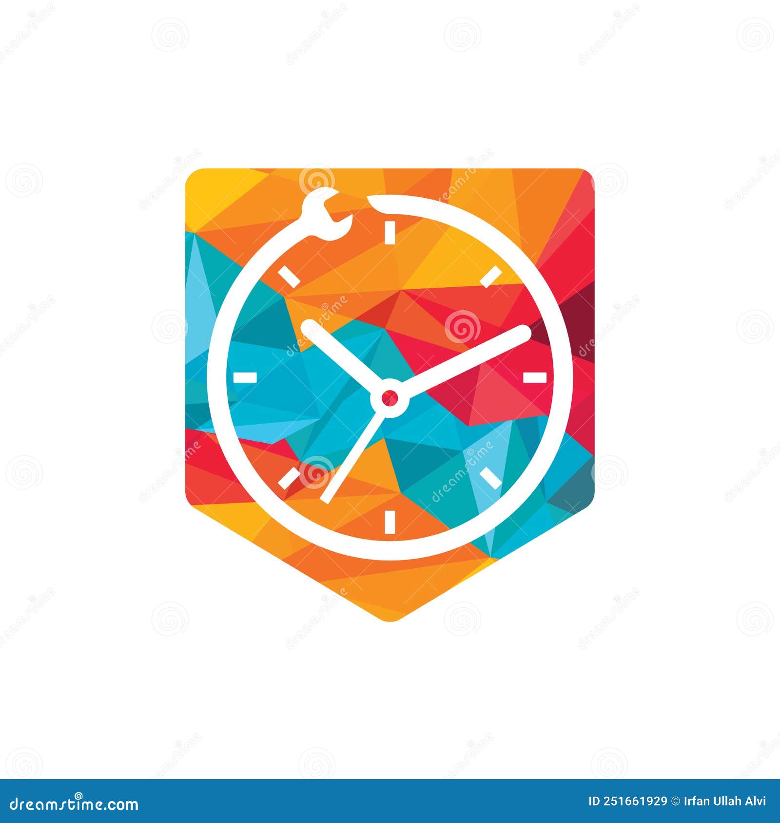 Service Time Vector Logo Design. Repair Time Logo Design Template ...