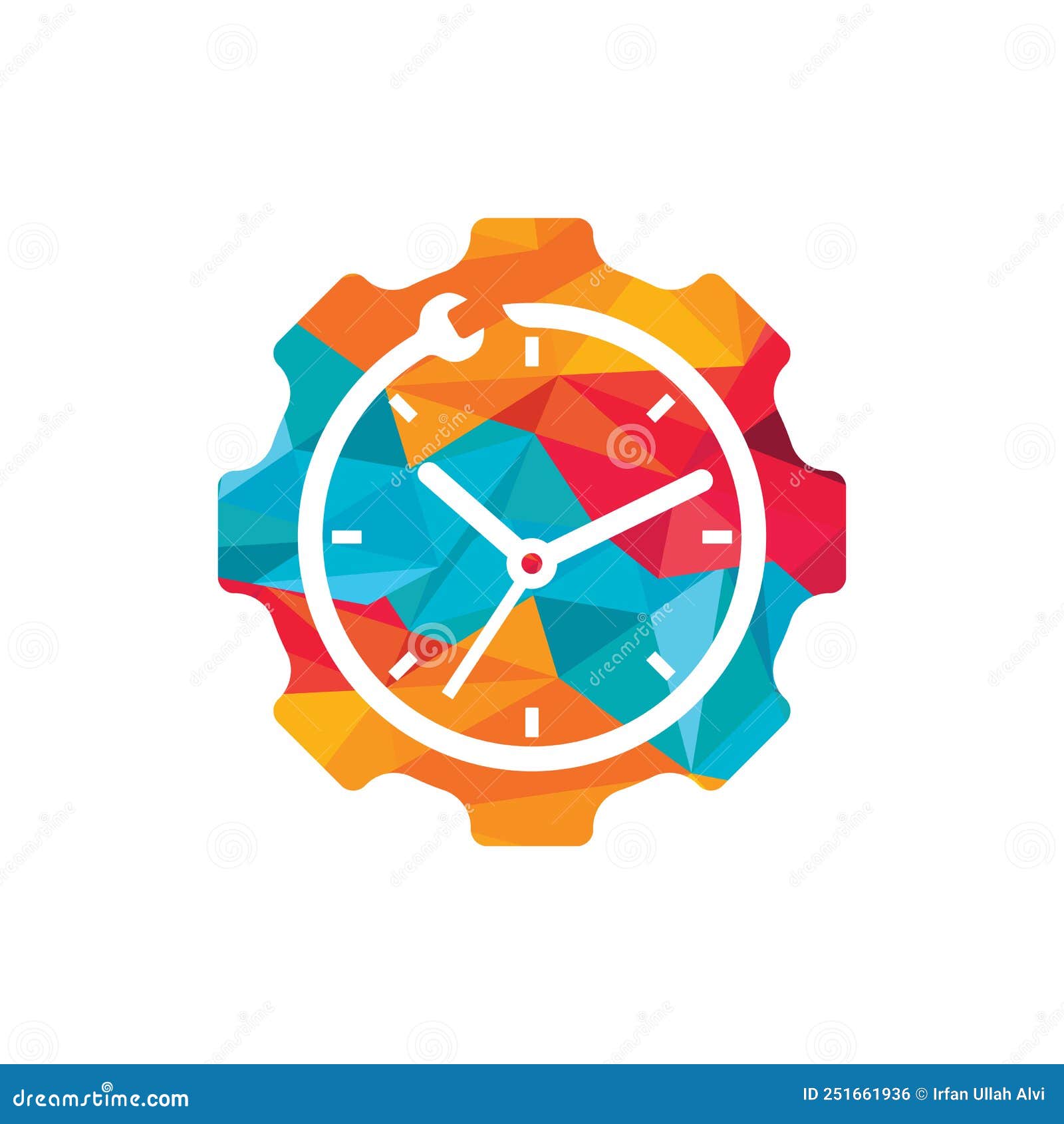 Service Time Vector Logo Design. Repair Time Logo Design Template ...