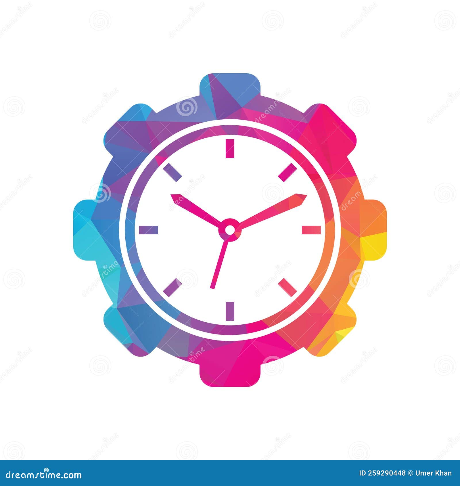 Service Time Vector Logo Design. Stock Vector - Illustration of ...