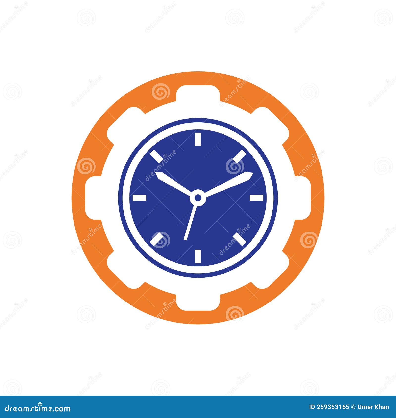 Service Time Vector Logo Design. Stock Vector - Illustration of vector ...