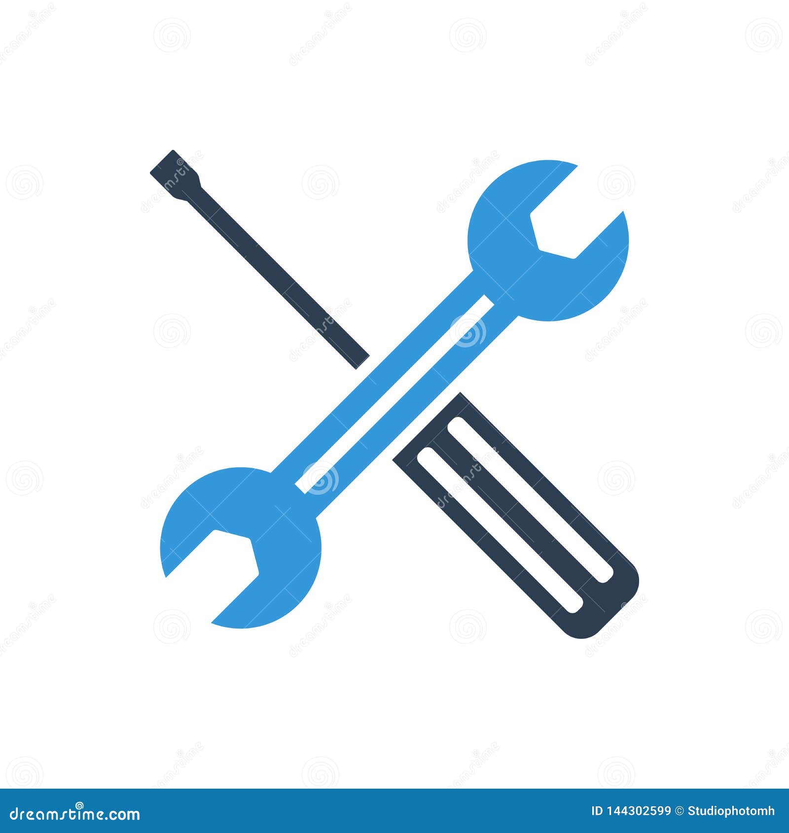 Service Tool Icon Vector. this Isolated Flat Gear Symbol Stock Vector ...