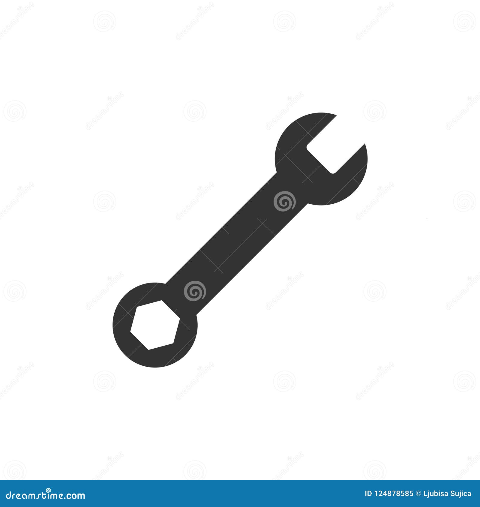 Service Tool Icon, Wrench Icon Stock Vector - Illustration of motion ...