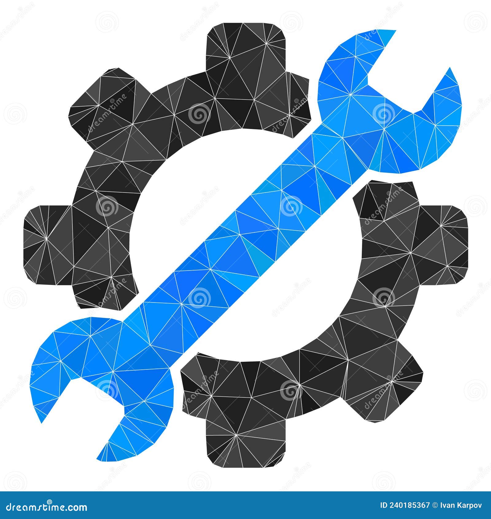 Service Tool Triangle Mocaic Icon Stock Vector - Illustration of ...