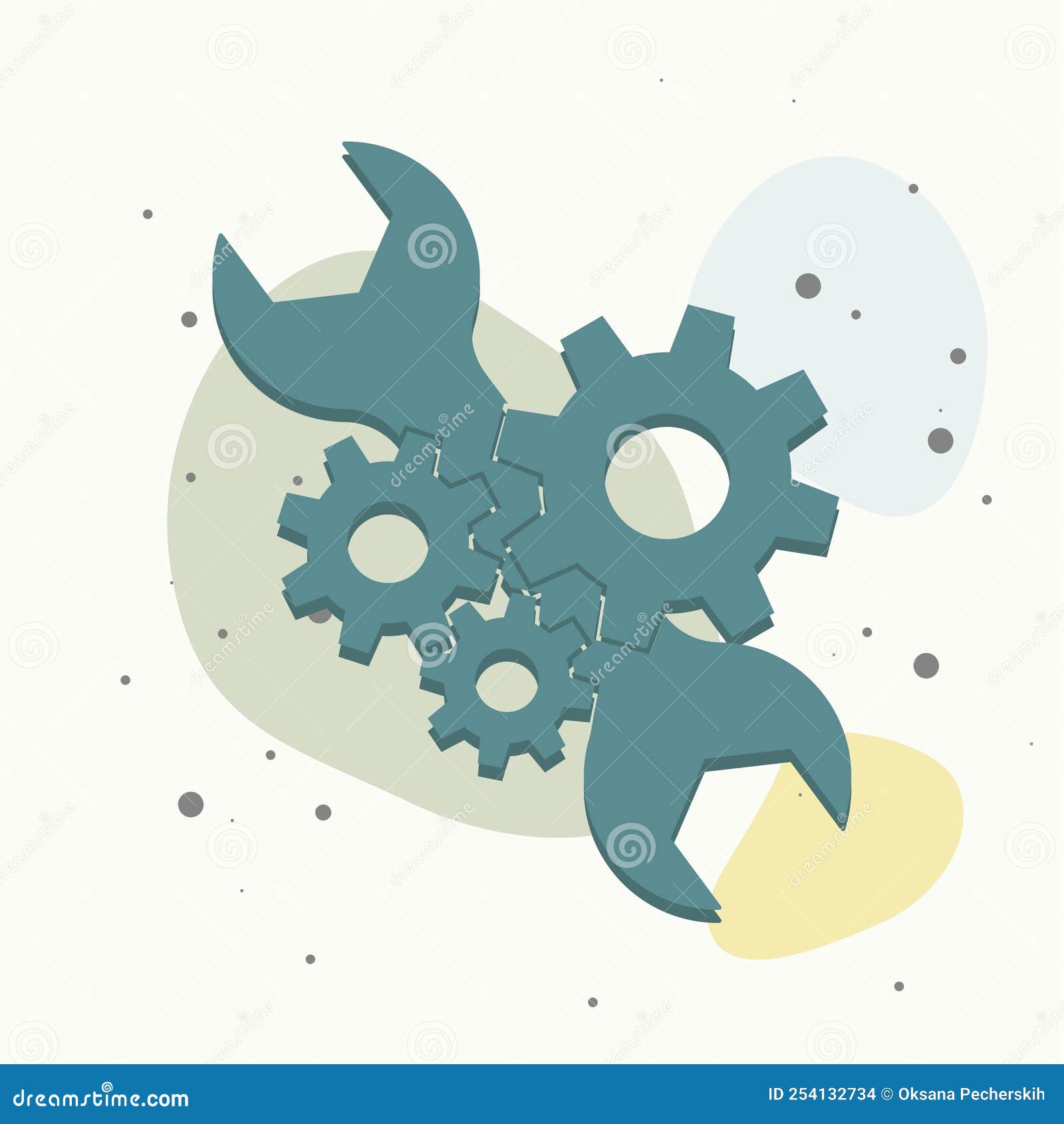 Service Tool Vector Icon on Multicolored Background Stock Illustration ...