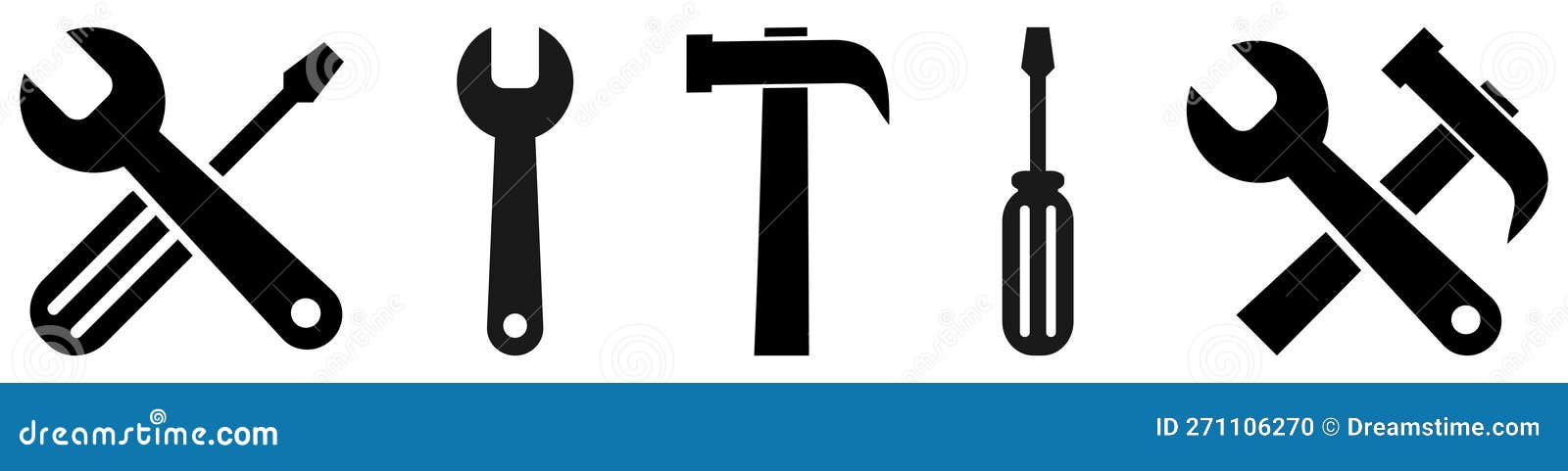Service and Tool Vector Icon Set, Collection of Workshop Symbols ...