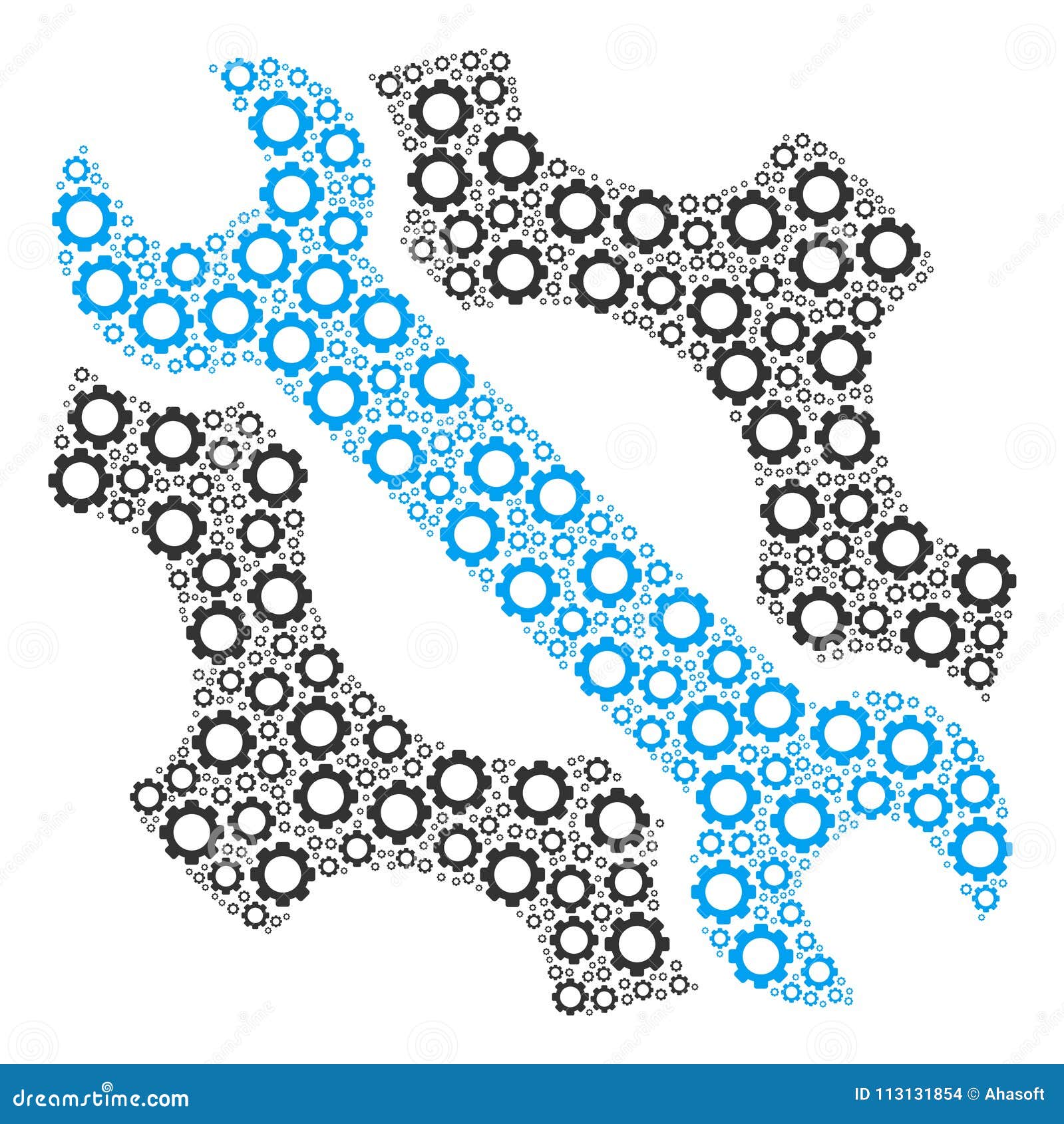 Service Tools Collage of Cogs Stock Vector - Illustration of service ...