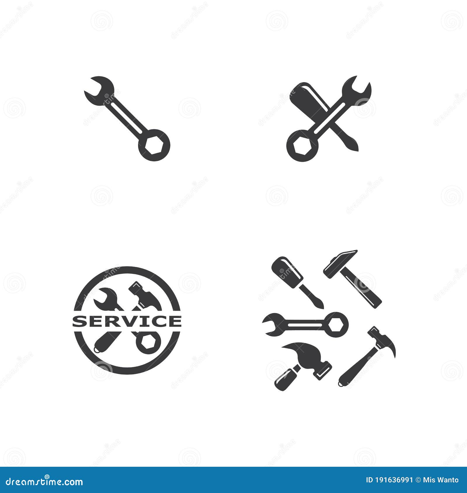 Service Tools Vector Icon Illustration Design Template Stock Vector ...