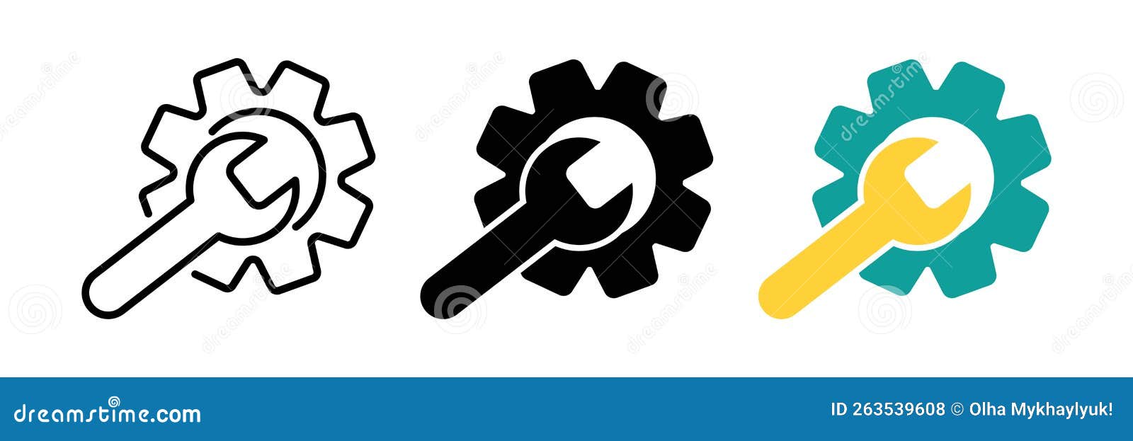 Service Tools Vector Icon. Style is Bicolor Flat Symbol, Cobalt and ...