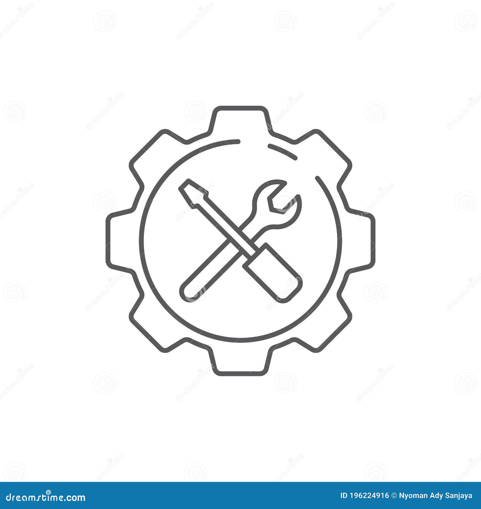 Service Tools Vector Icon Symbol Maintenance or Preference Isolated on ...