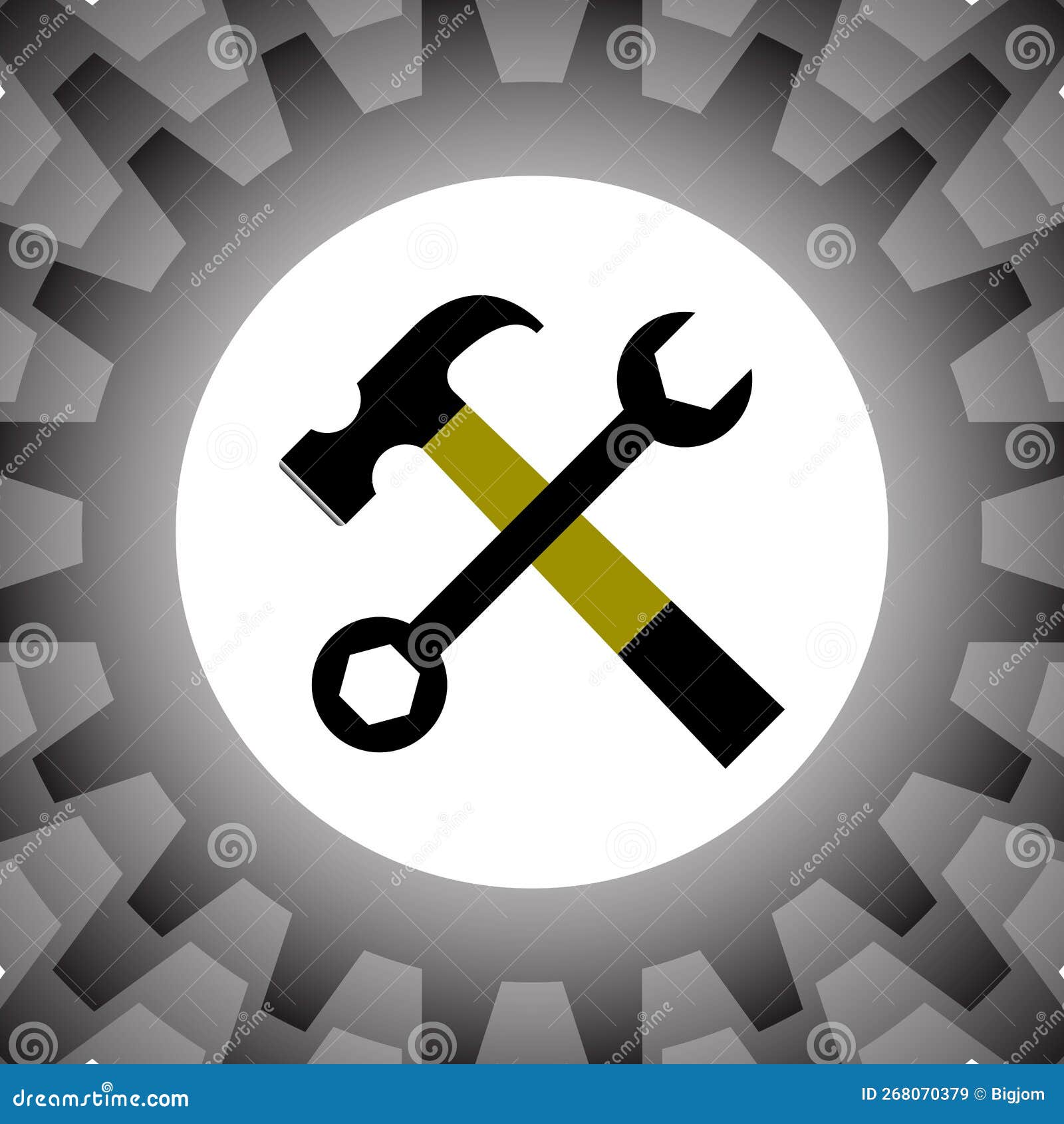Service Tools Vector Icon on White Background Stock Illustration ...