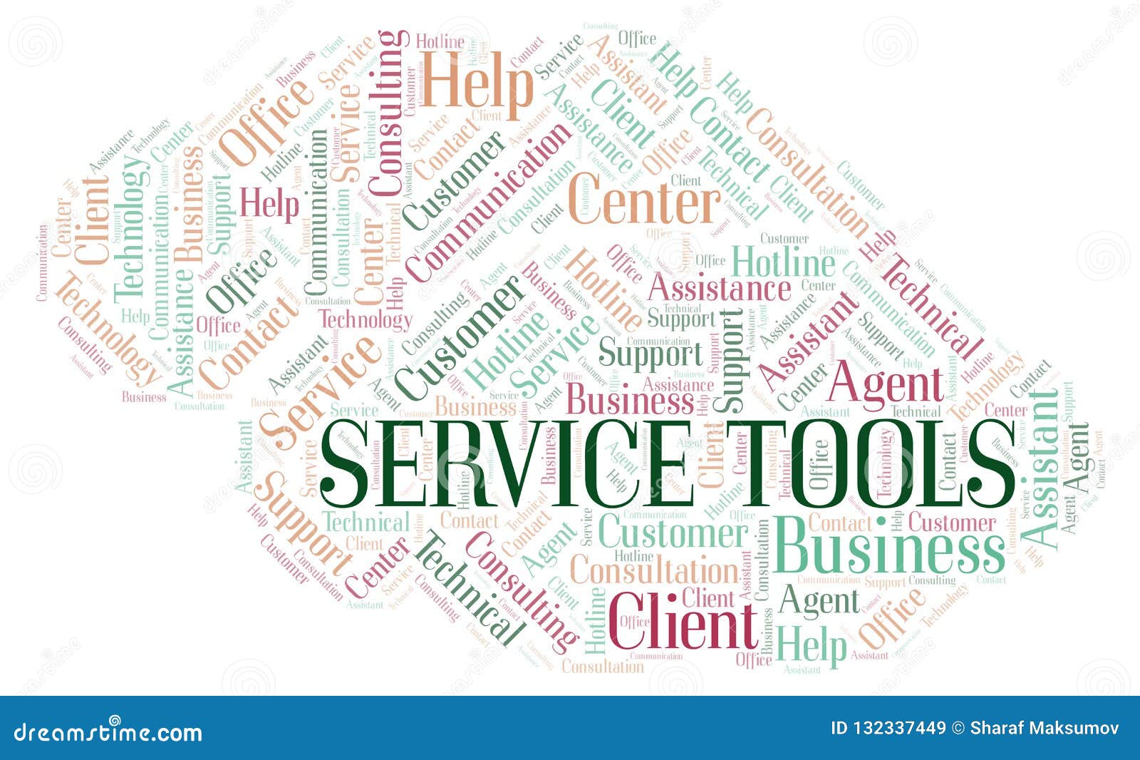 Service Tools word cloud stock illustration. Illustration of concept ...